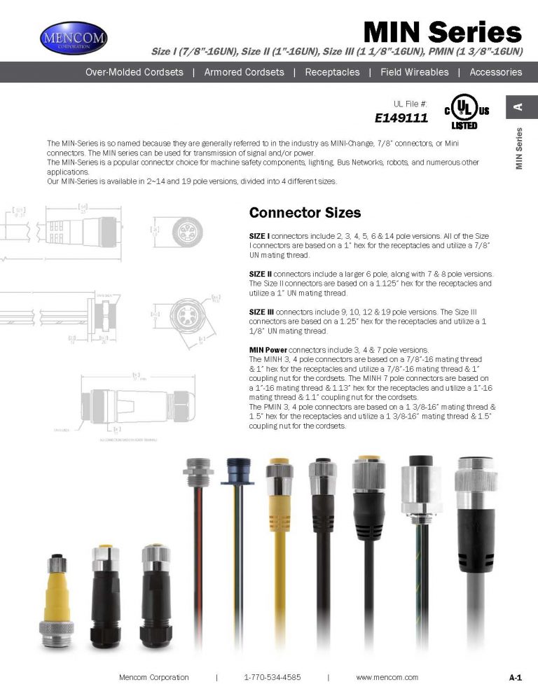 Mencom矩形连接器、Mencom连接器和插座、、MEC电缆