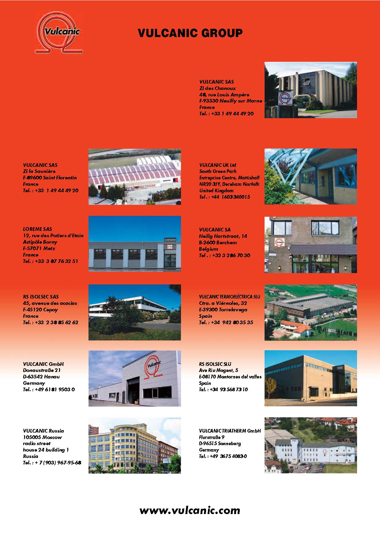 VULCANIC加热器、VULCANIC仪表变压器、VULCANIC传感器